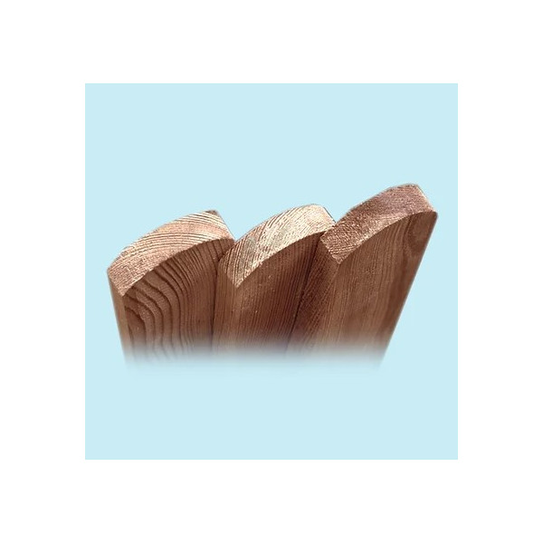 022 x 075 x 0900 mm Round Top Pales Pressure Treated FSC